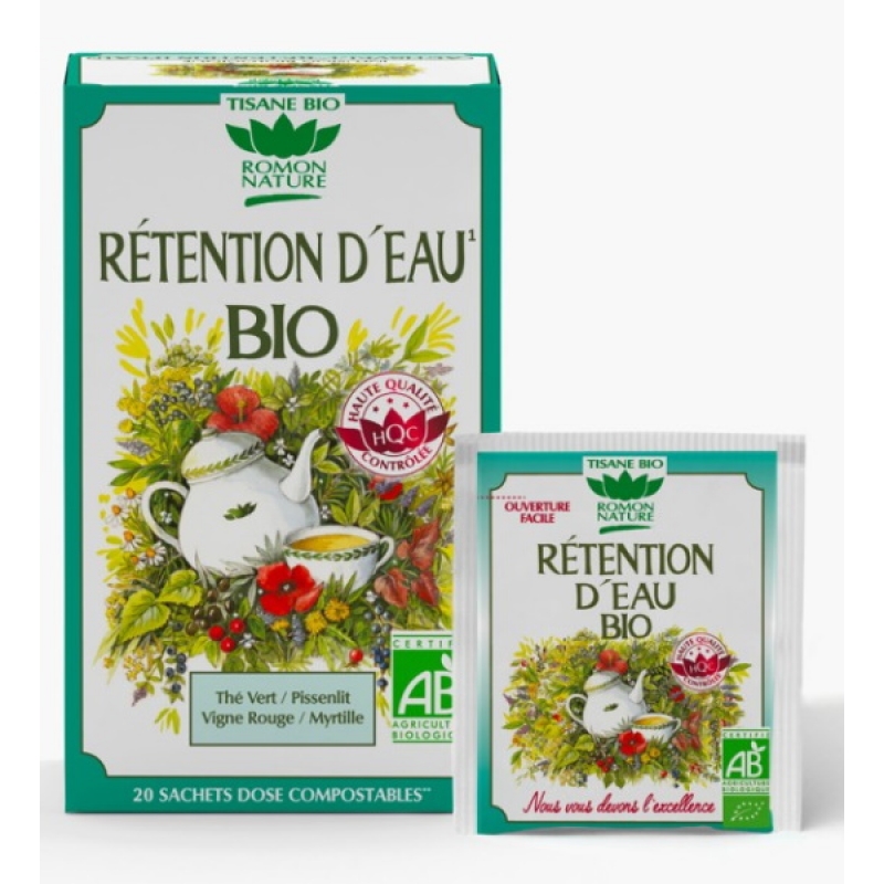 Romon Nature Tisane Rétention d'eau bio 20 sachets 32g
