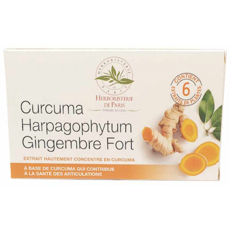 Herboristerie de paris Curcuma piperine gingembre fort 60 comprimés