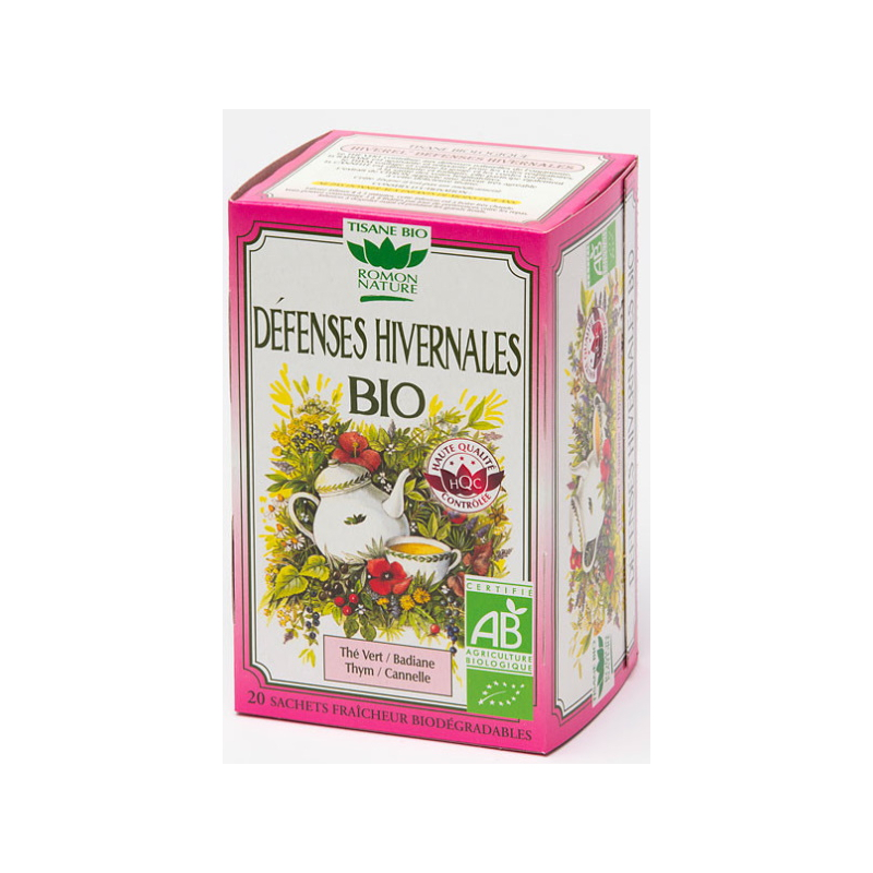 Romon Nature Tisane Défenses hivernales bio 20 sachets 32g