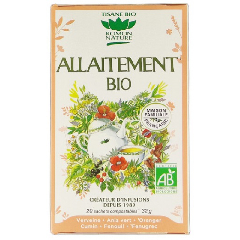 Romon Nature Tisane Allaitement Bio 20 sachets 32g