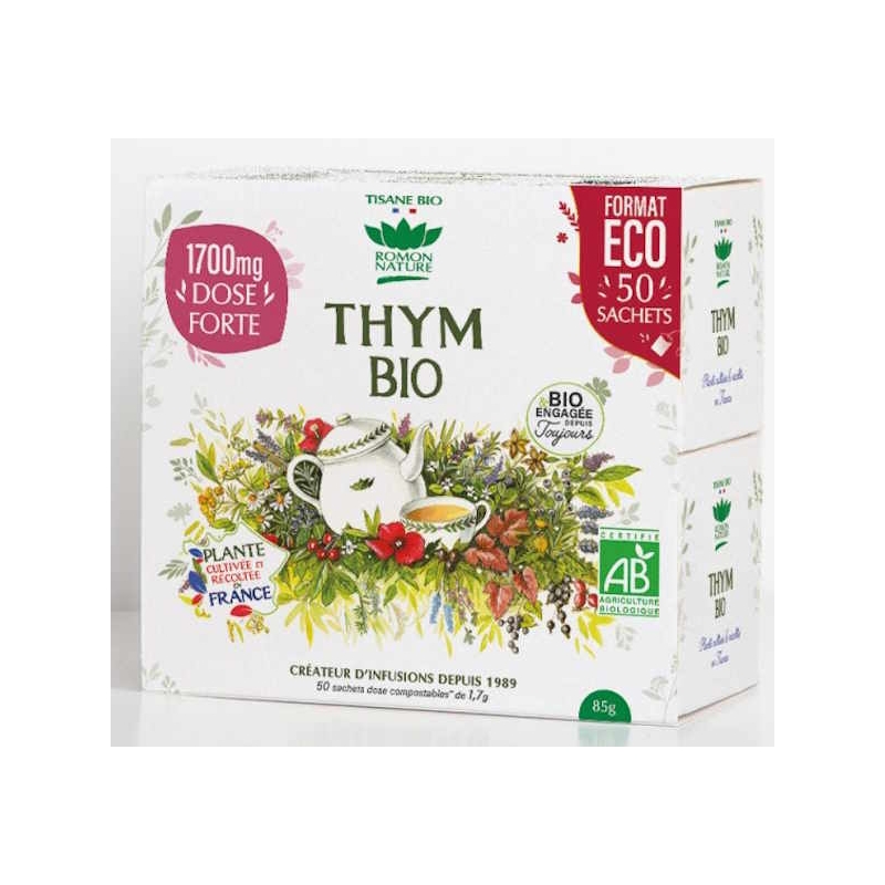 Romon Nature Tisane Thym Bio 50 sachets